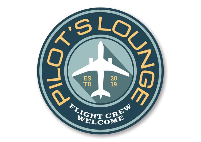 Pilot Lounge Welcome Sign, Hangar Sign, Aviation Aluminum Sign | eBay