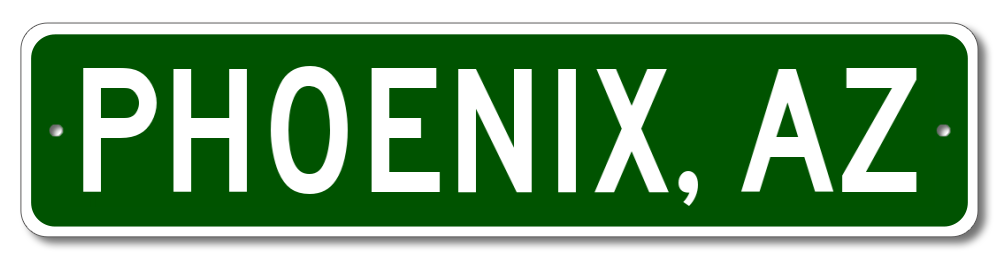 Phoenix, Arizona Metal Wall Decor City Limit Sign - Aluminum | eBay