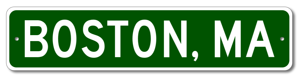 Boston, Massachusetts Metal Wall Decor City Limit Sign - Aluminum | eBay
