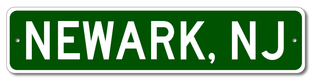 Newark, New Jersey Metal Wall Decor City Limit Sign - Aluminum | eBay