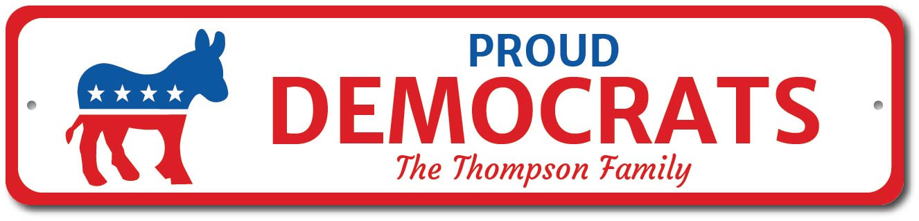 Custom Democrat Republican Sign Election Political Family Party ...