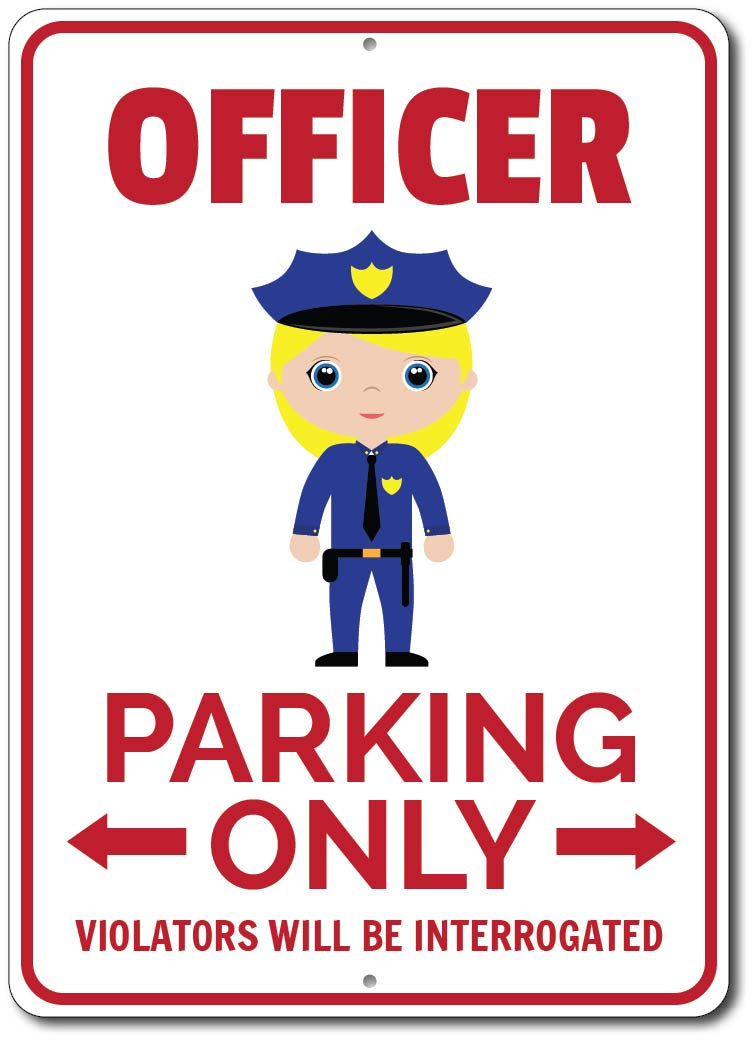 Officer Parking Sign, Police Officer Sign, Gift for Policeman ...