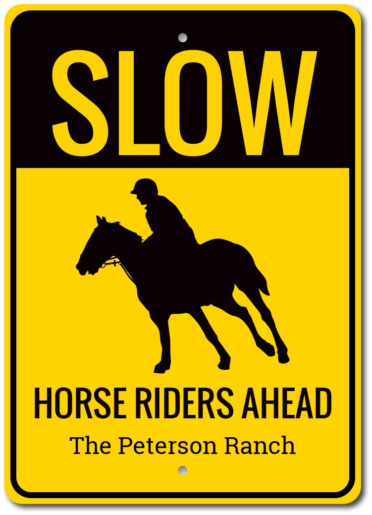 Caution Slow Sign, Horse Rider Sign, Slow Horse Sign ENSA1003110 | eBay