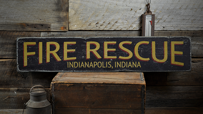 Fire Rescue, Custom Firehouse Location - Rustic Distressed Wood Sign | eBay