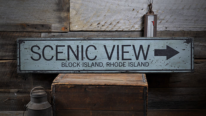 Scenic View Sign, Vintage Road Sign -Distressed Wooden Sign | eBay